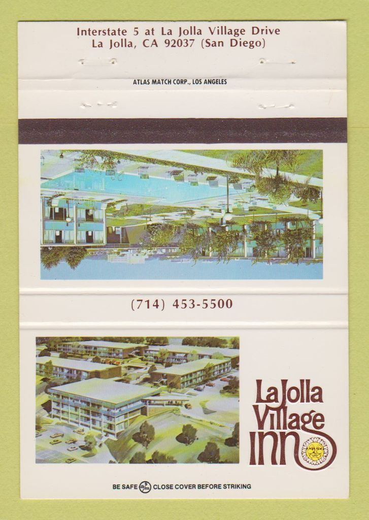 Matchbook Cover - La Jolla Village Inn CA 40 Strike | eBay