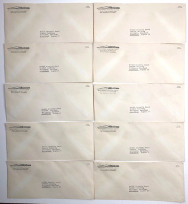 Lot of 10 Southern Pacific Lines Envelopes Addressed but Not Posted SP ...