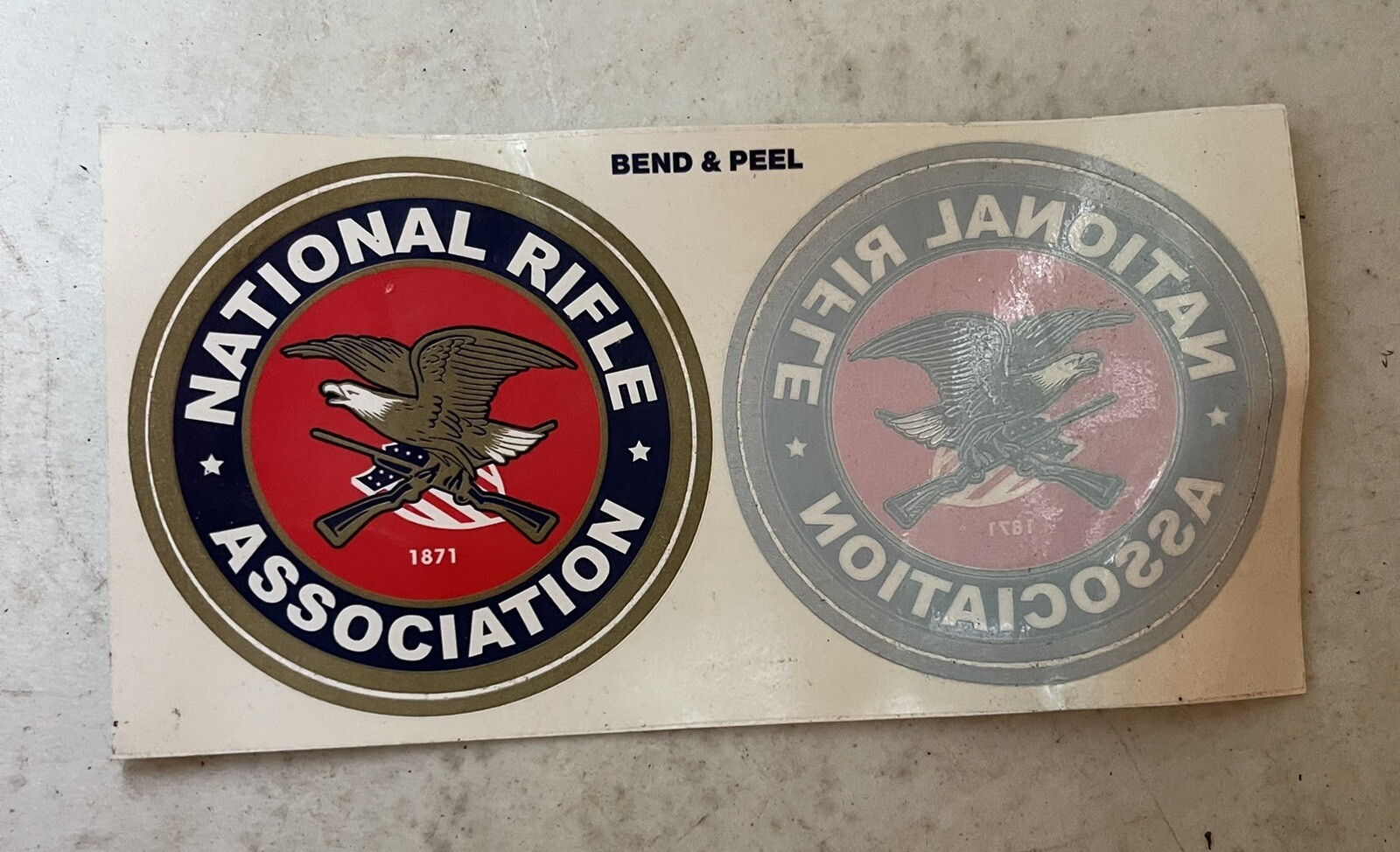 NRA National Rifle Association Gun Rights Set of 2 Vinyl Decals ...