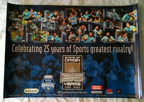 NSW STATE of ORIGIN 25th Anniversary poster | eBay Australia