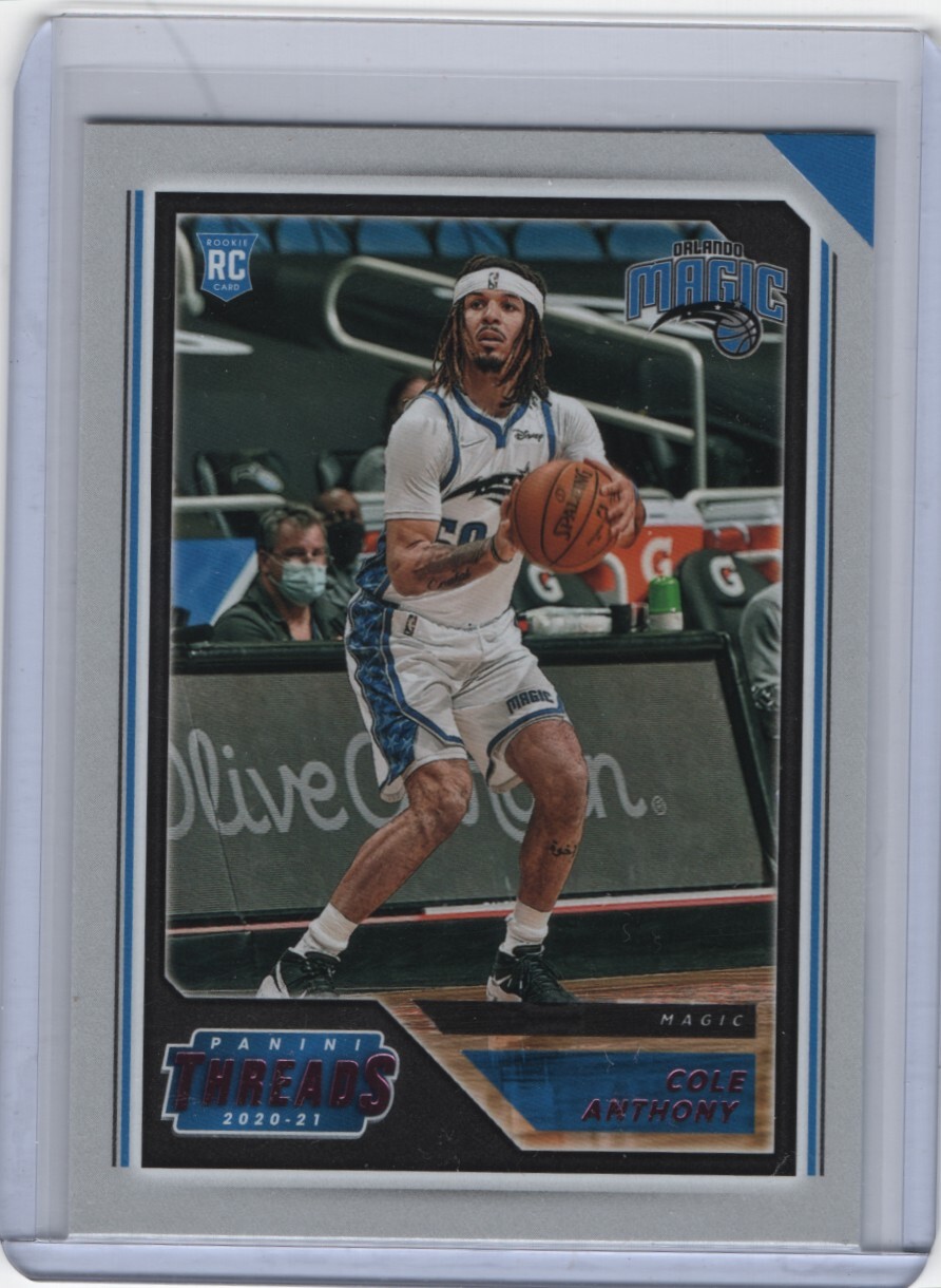 2020-21 Panini Chronicles Threads Cole Anthony Pink Rookie | eBay