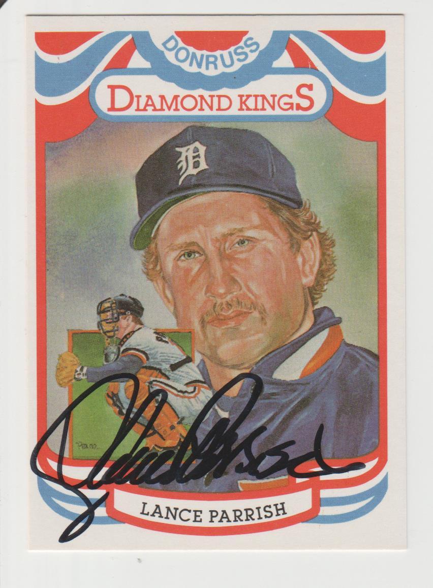 Lance Parrish AUTOGRAPHED 1984 DONRUSS DIAMOND KING BASEBALL CARD ...