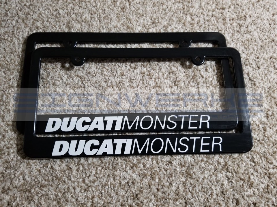 Ducati Monster License Plate Frame for Cars / Trucks - Pair | eBay