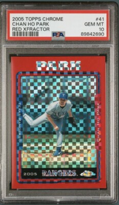 POP 1 PSA 10 Gem Mint CHAN HO PARK 2005 Topps Chrome Red Xfractor #/25 ...