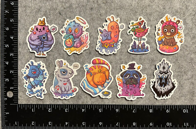 Lot of 10 Assorted Monster Creature Animal Stickers | eBay