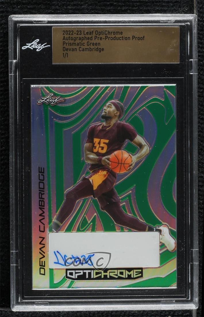 Devan Cambridge 2022 Leaf Optichrome #BA-DC1 Kaleidoscope Blue Price ...