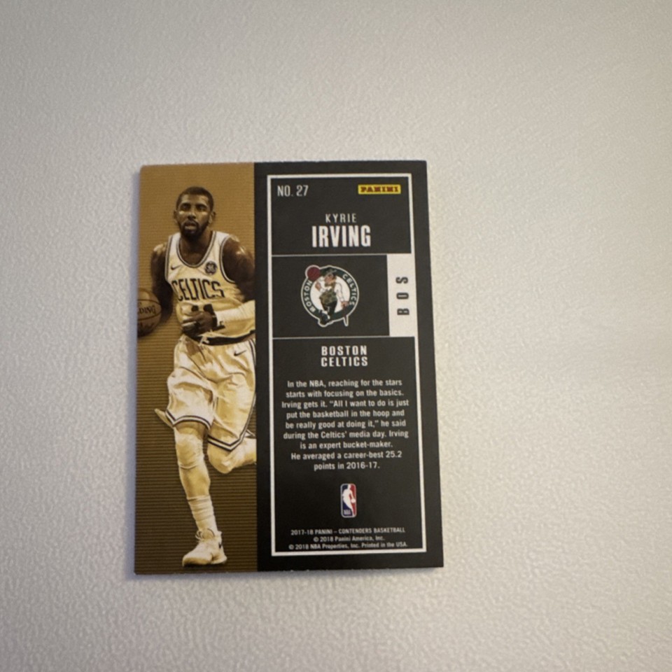 Panini 2017-18 Contenders Kyrie Irving #27 Season Ticket Boston Celtics ...