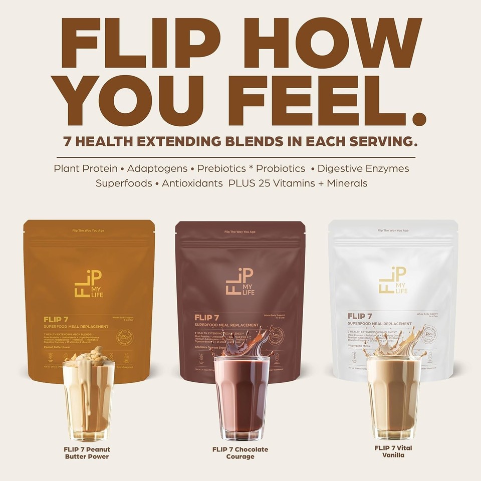 Flip 7 Superfood Protein Shake | Plant-Based Meal Replacement ...