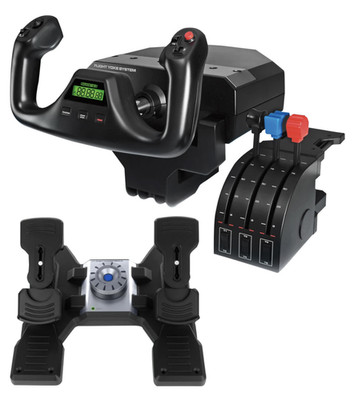 Logitech G Flight Simulator Control Set –Yoke, Throttle Quadrant ...