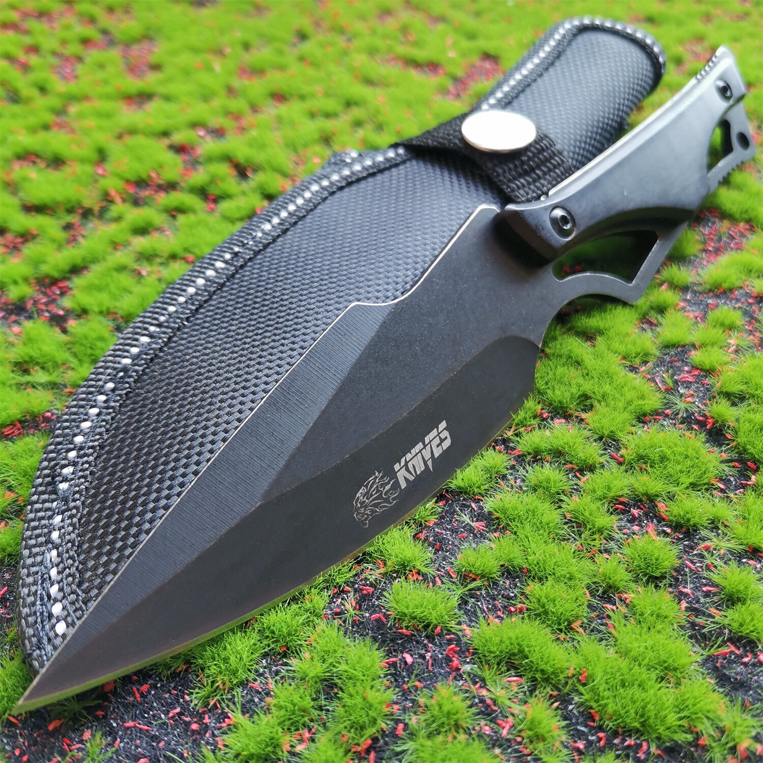 Outdoor camping wilderness survival multifunctional wooden handle ...