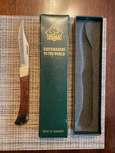 Puma Trail Boss vintage folding knife NIB. Jacaranda wood scales. | eBay