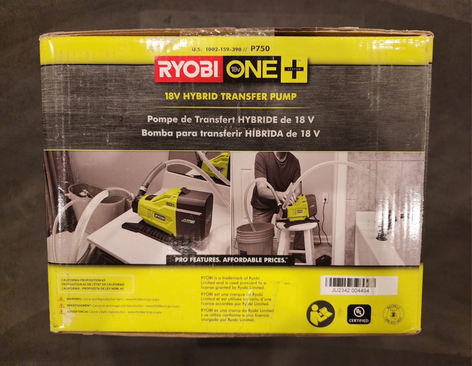 Ryobi P750 18V ONE+ Hybrid Transfer Pump for sale online | eBay