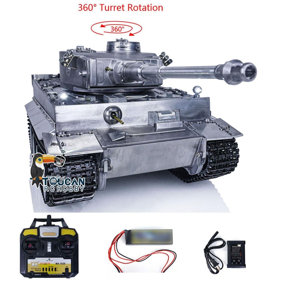 Mato 1/16 Full Metal Tiger I RTR RC BB Shooting Metal Color 1220 Battle ...