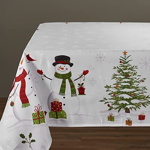Christmas Snowman Tablecloth 58 X 126 Inch For 8 Ft Rectangle Tables ...