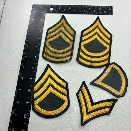 VTG Bundle Lot 5 Patches MIXED LOT RANK CHEVRONS US Army Patches ...