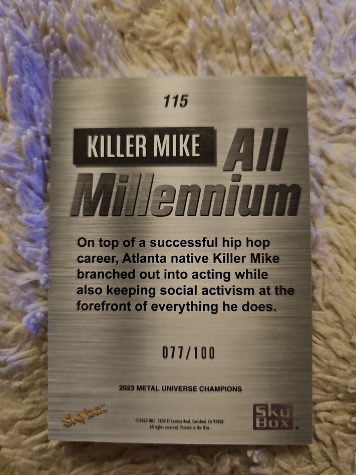 2023 Skybox Metal Universe Champions All Millennium Killer Mike Red PMG ...