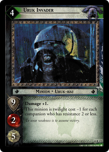 LOTR: Uruk Invader [Lightly Played] Bloodlines Lord of the Rings TCG ...