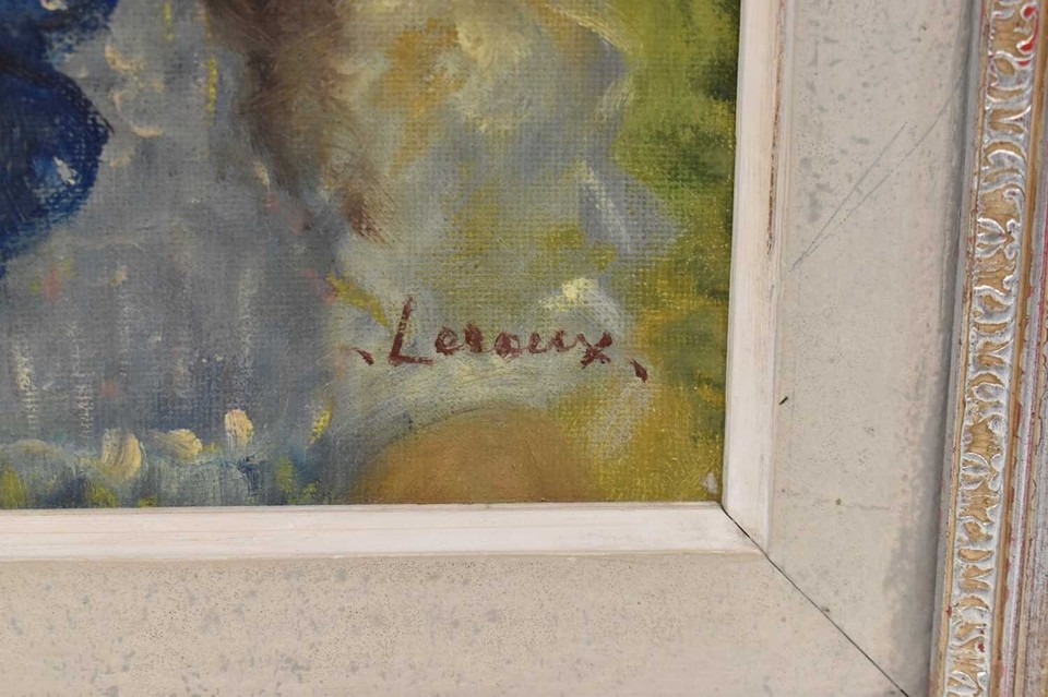 Leroux (French, 20th Century) - Original Oil Painting - Portrait of a ...