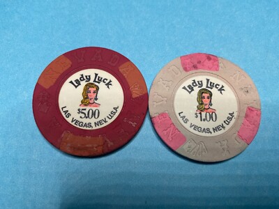 2 LADY LUCK LAS VEGAS NEVADA CASINO CHIPS—————-Y-720 | eBay