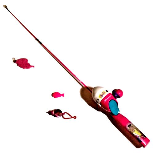 BARBIE’s HOT-PINK Fishing Pole Set GIRL's Kid's Vintage Kids Rod and ...