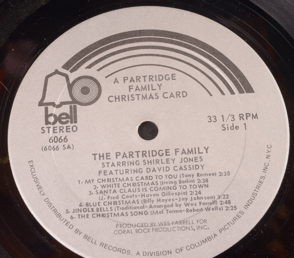 PARTRIDGE FAMILY: a partridge family christmas card BELL 12" LP 33 RPM ...