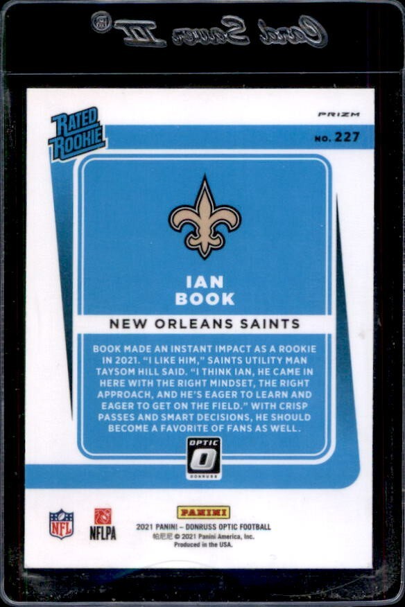 2021 Donruss Optic #227 Ian Book Saints Rookie SILVER Prizm - Nice Card ...