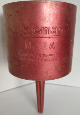 Vintage Coleman 1A Lantern Camp Stove Fuel Funnel Red Aluminum No ...