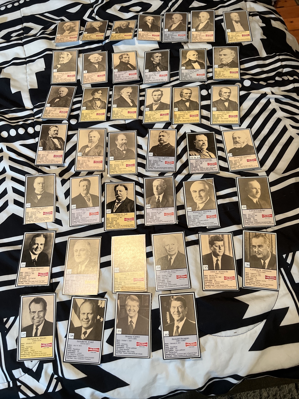 1992 little debbie president cards set of 40 with 1 extra | eBay