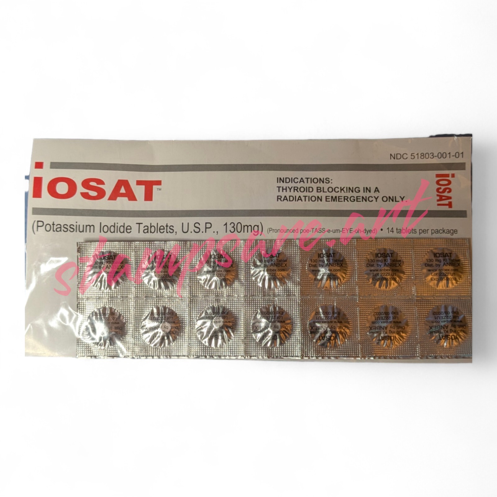 Iosat Potassium Iodide Tablets, 130mg - 14 Count for sale online | eBay