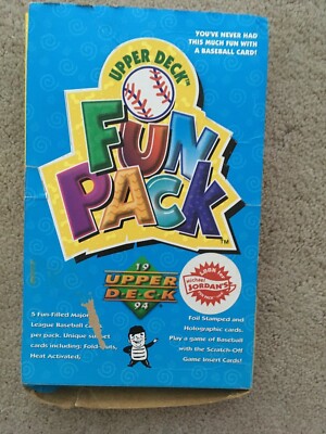 1994 UPPER DECK FUN PACK BASEBALL - 36 PACK UNSEALED BOX WITH 5 EXTRA ...