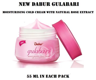 NEW DABUR GULABARI SAFFRON& TURMERIC REGULAR COLD CREAM WITH ROSE ...