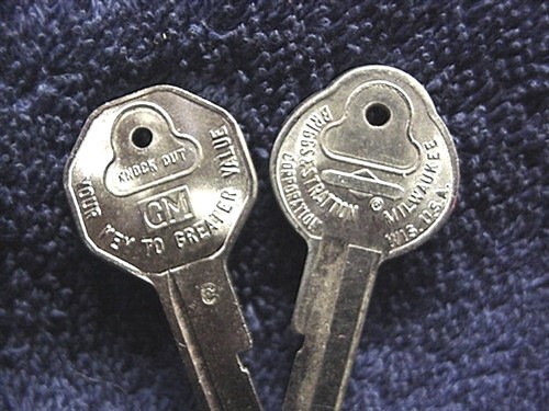 NOS 1968 GM Chevy Corvette Camaro Chevelle Briggs & Stratton Key Blanks ...