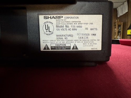 SHARP 13” Color CRT Television Model 13E-M50 Retro Gaming TV 1993 + REMOTE | eBay