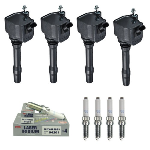 New Set of 4 Ignition Coil & NGK Spark Plug for BMW 230i 330e 430i 530e ...