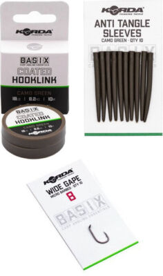 Korda BASIX Hair Rig DIY Wide Gape Hooklink Kit Makes 10 Rigs | eBay UK