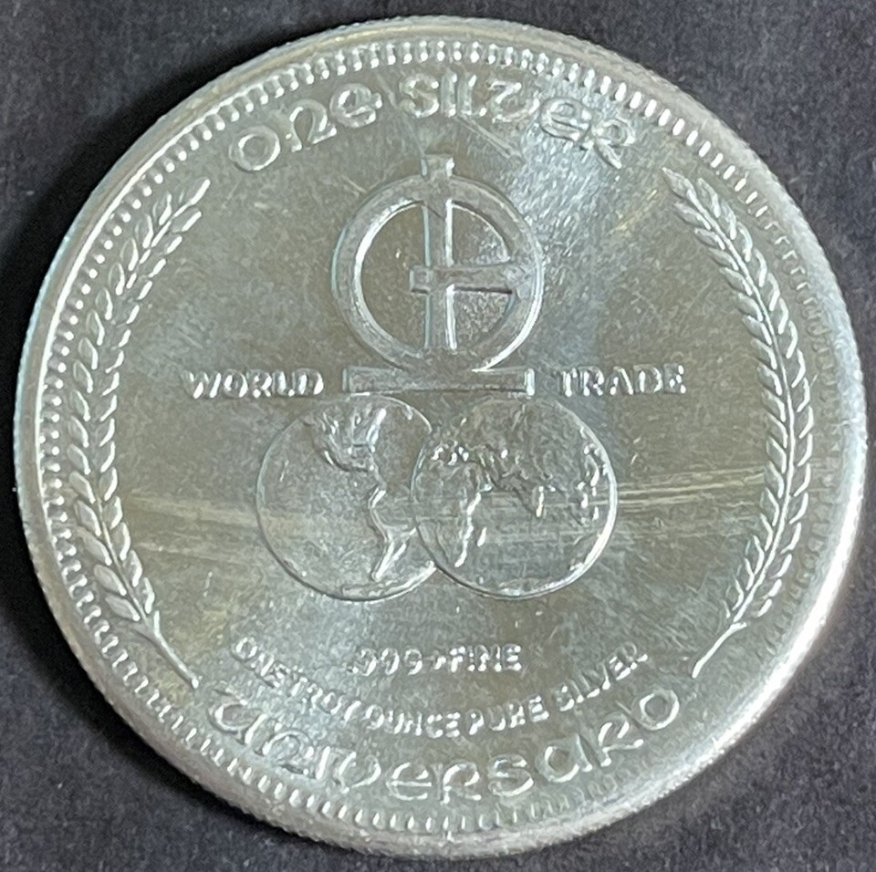 Vintage 1974 1 Oz 999 Silver Universaro World Silver Trade Unit Silver ...