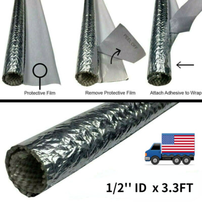 1/2" Automotive Cable Wire Loom High Temp Protection Sleeve Wrap for ...