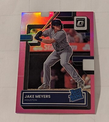 2022 DONRUSS HOLO PINK PARALLEL RATED ROOKIE JAKE MEYERS RC HOUSTON ...