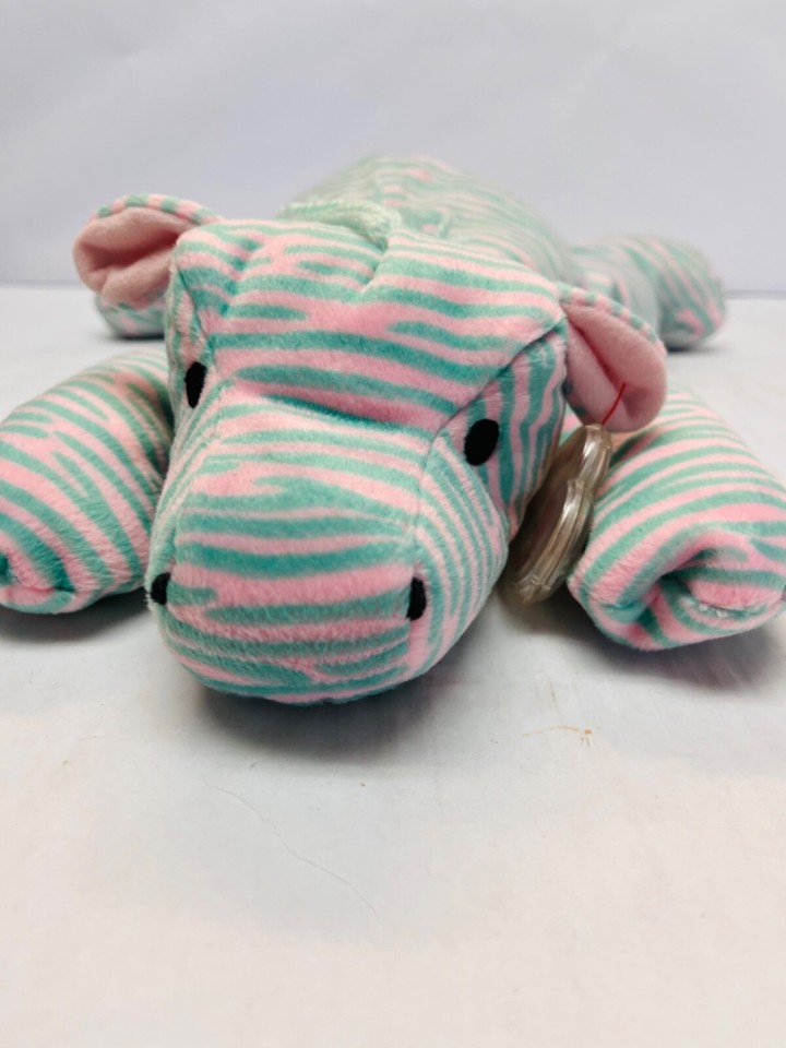 Zulu Pink Zebra Pillow Pal Ty Beanie Plush 1996 Stuffed Animal w/ Tag ...