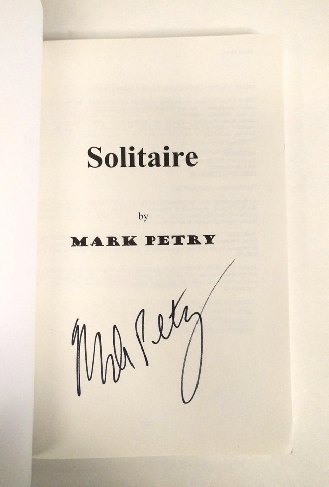 SIGNED NEW Solitaire by Mark Petry (2017, Paperback) AUTOGRAPH Book | eBay