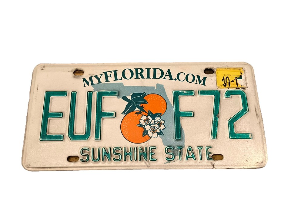 Vintage Florida License Plate Metal Auto Tag FL Sunshine State | eBay