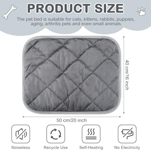 8 Pack Self Heating Cat Mat Self Warming Cat Bed Extra Warm 16 x 20 ...