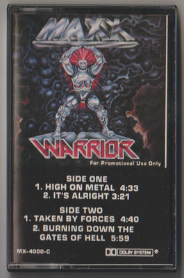 Maxx Warrior - Promo Cassette - Firehouse’s Carl "CJ" Snare & Perry ...