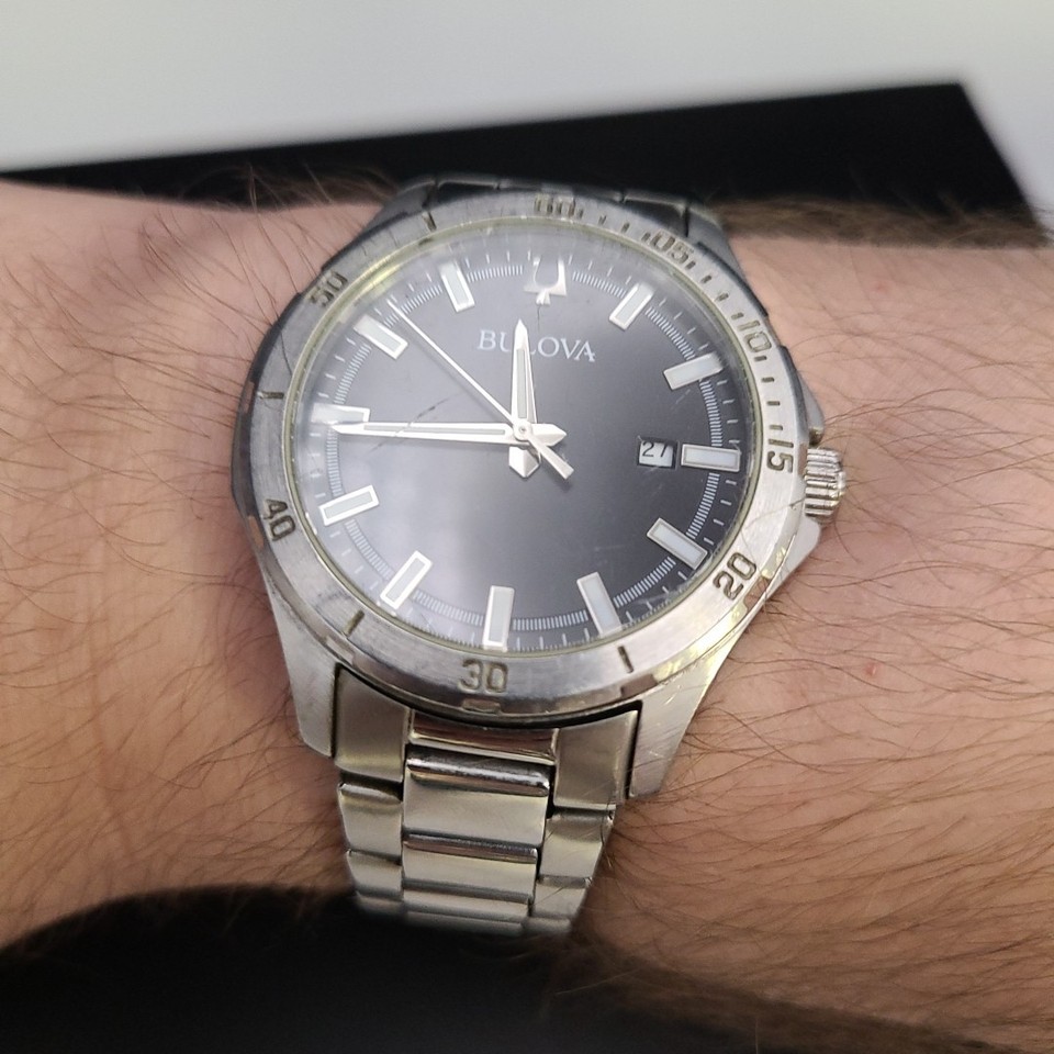 Bulova Men's Classic Date Indicator Quartz Silver Watch 40MM 96B377 | eBay