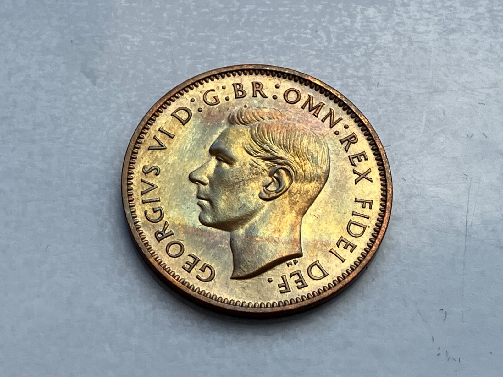 1950 GEORGE VI PROOF FARTHING Bronze • 2.83 g • ⌀ 20 mm KM# 867, Sp ...