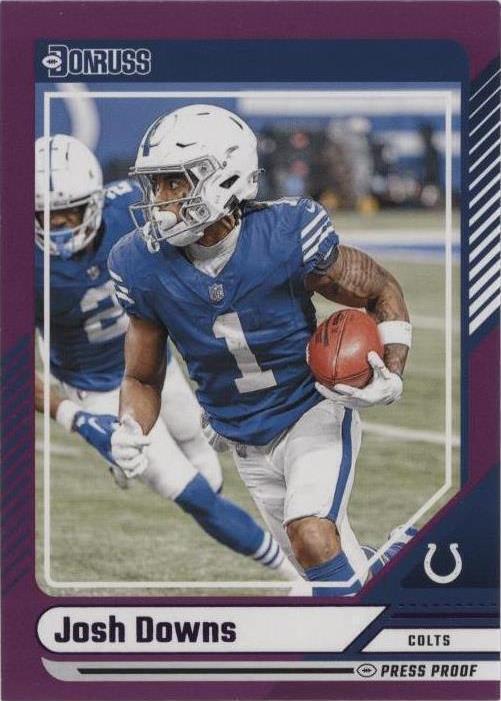 2024 Panini Donruss - Josh Downs #274 Purple Press Proof for sale ...