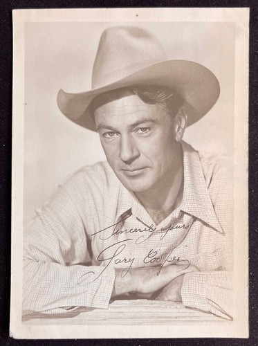 Gary Cooper Facsimile Signed Autograph 5x7 Photo Card - High Noon ...