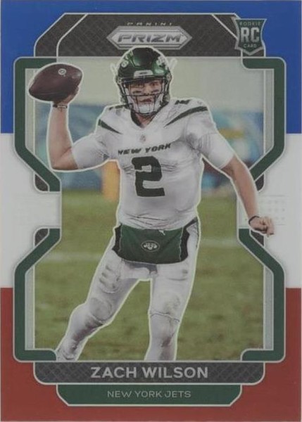 2021 Panini Prizm - Rookie Red White & Blue Prizm #332 Zach Wilson (RC ...