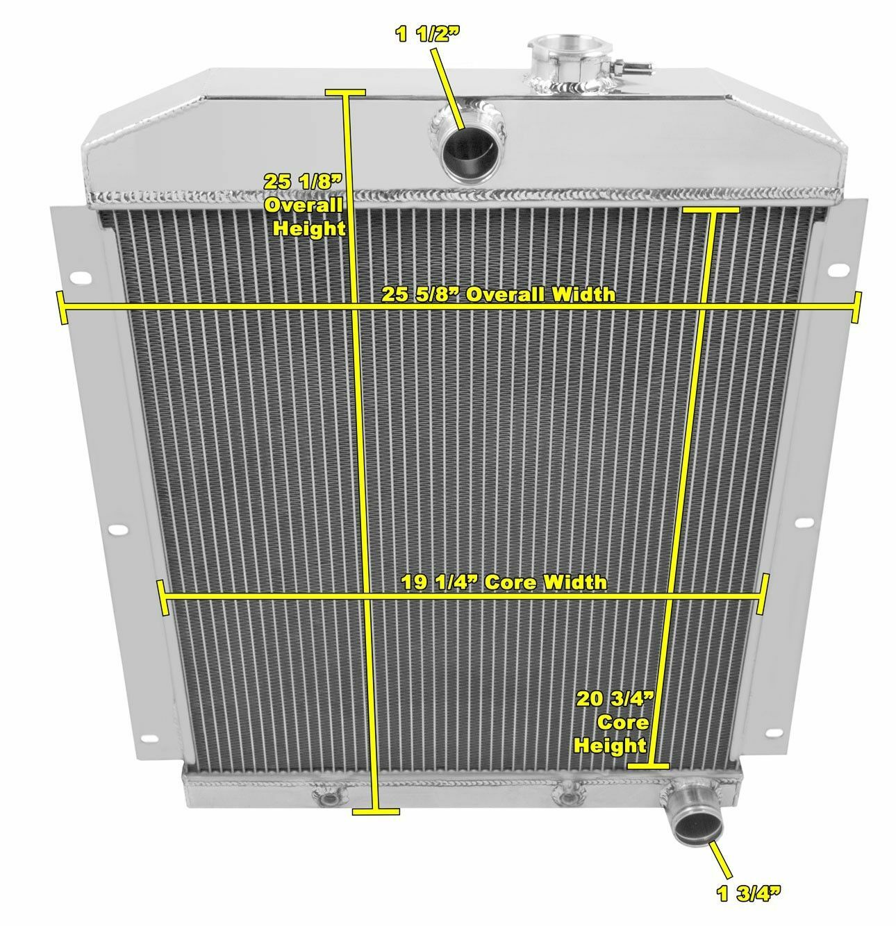 FIT 1949 50 51 52 53 54 CHEVY TRUCK 3 ROW ALL ALUMINUM COOLING RADIATOR ...