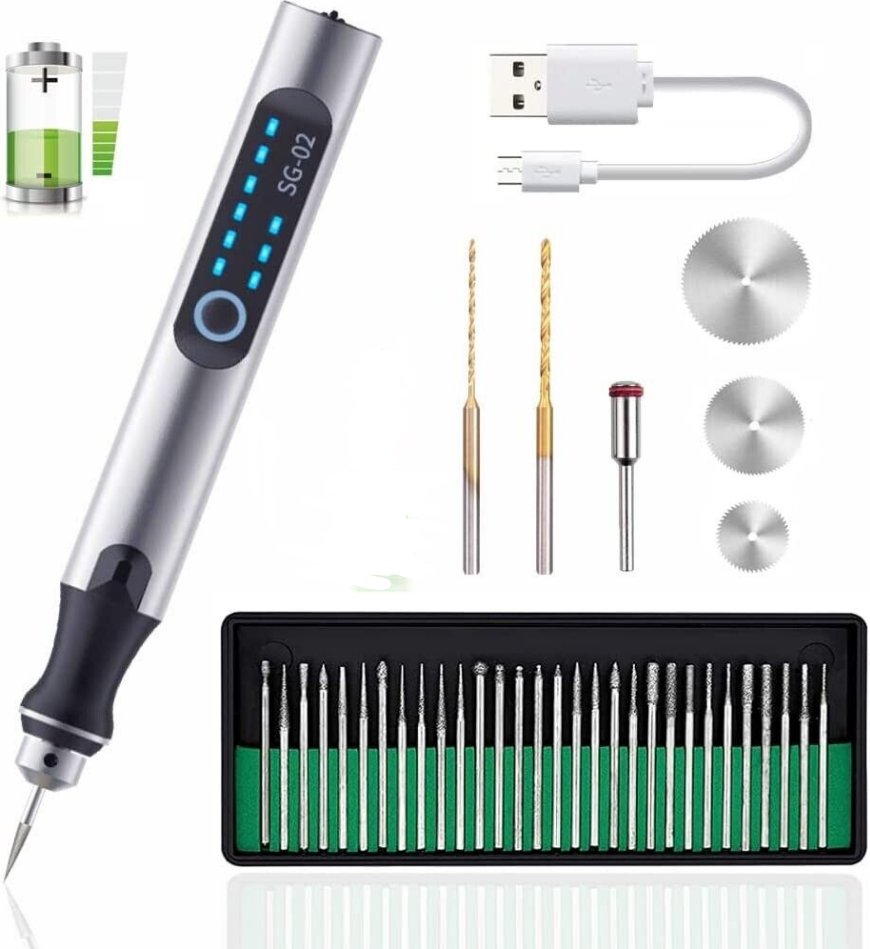 Cordless Electric Engraving Pen, Micro Polishing Pen, 33 Drill Bits | eBay